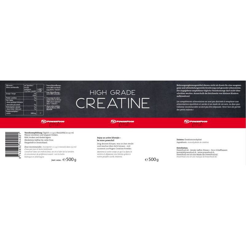 High Grade Creatine 500g Powerfood One
